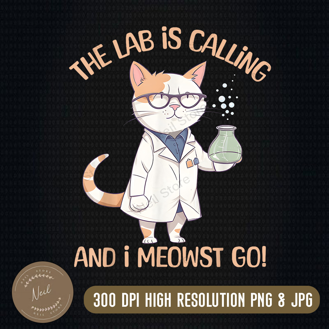 Girls Lab Calling Science Funny Lab Cat Laboratory Chemistry | Inspire ...
