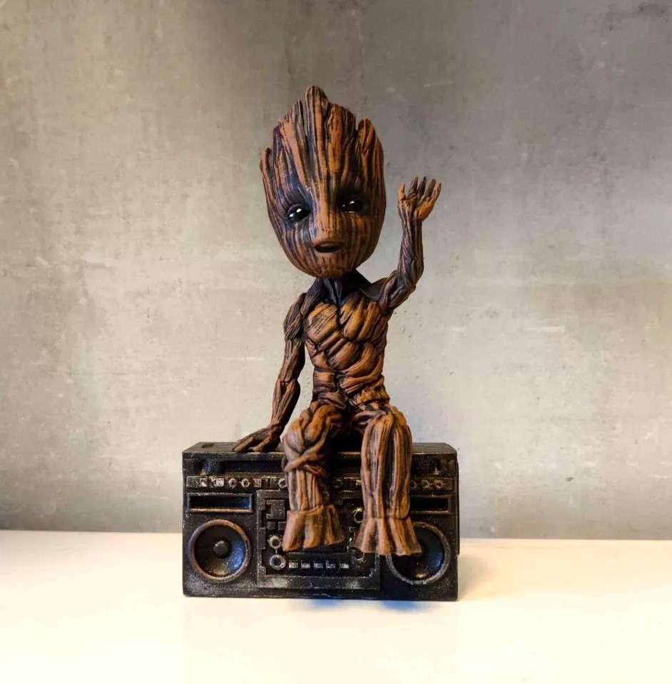 Baby Groot Sculpture Statue handpaint high detail, Baby Groo | Inspire ...