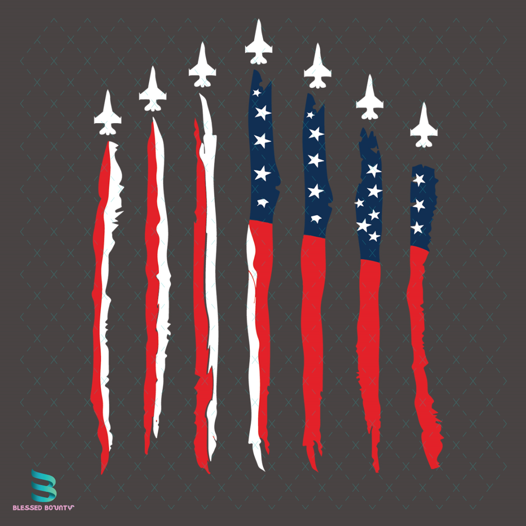 American Flag USA Airplane Svg, 4th Of July Svg, American Fl - Inspire ...
