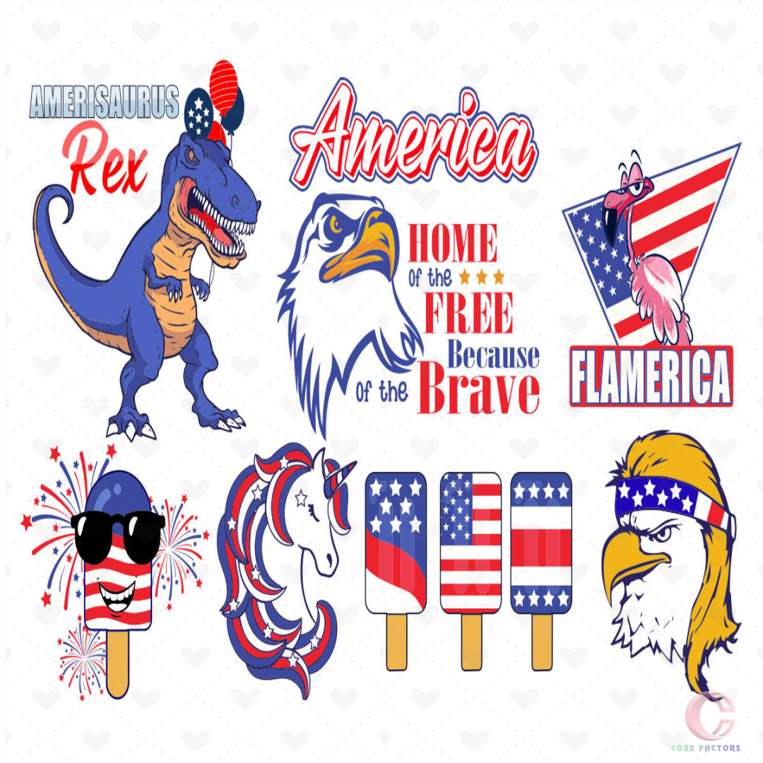 7 Files 4th Of July Bundle Svg, Independence Day Svg, 4th Of | Inspire ...
