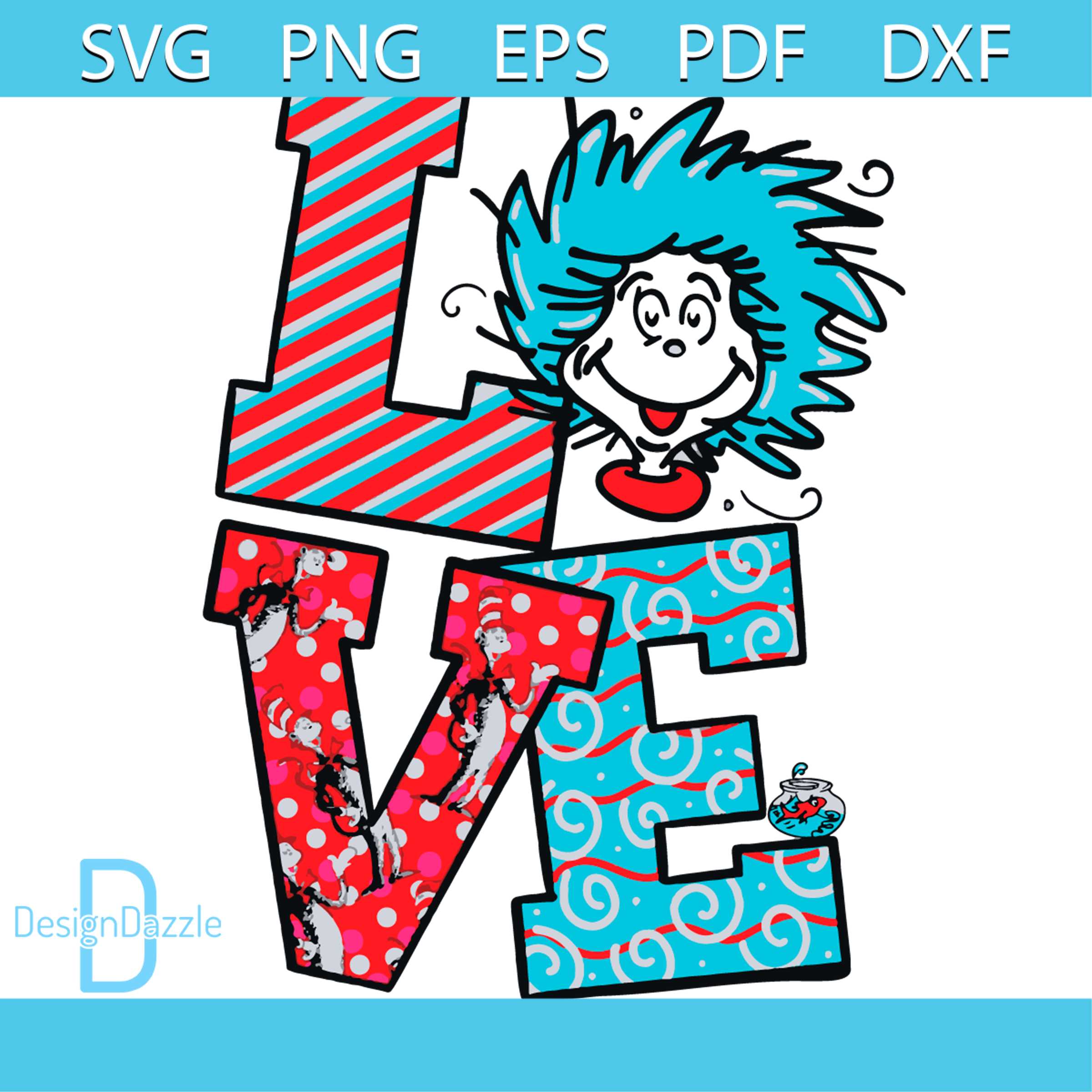 Little Miss Dr Seuss Love Svg For Cricut Sublimation Files | Inspire Uplift