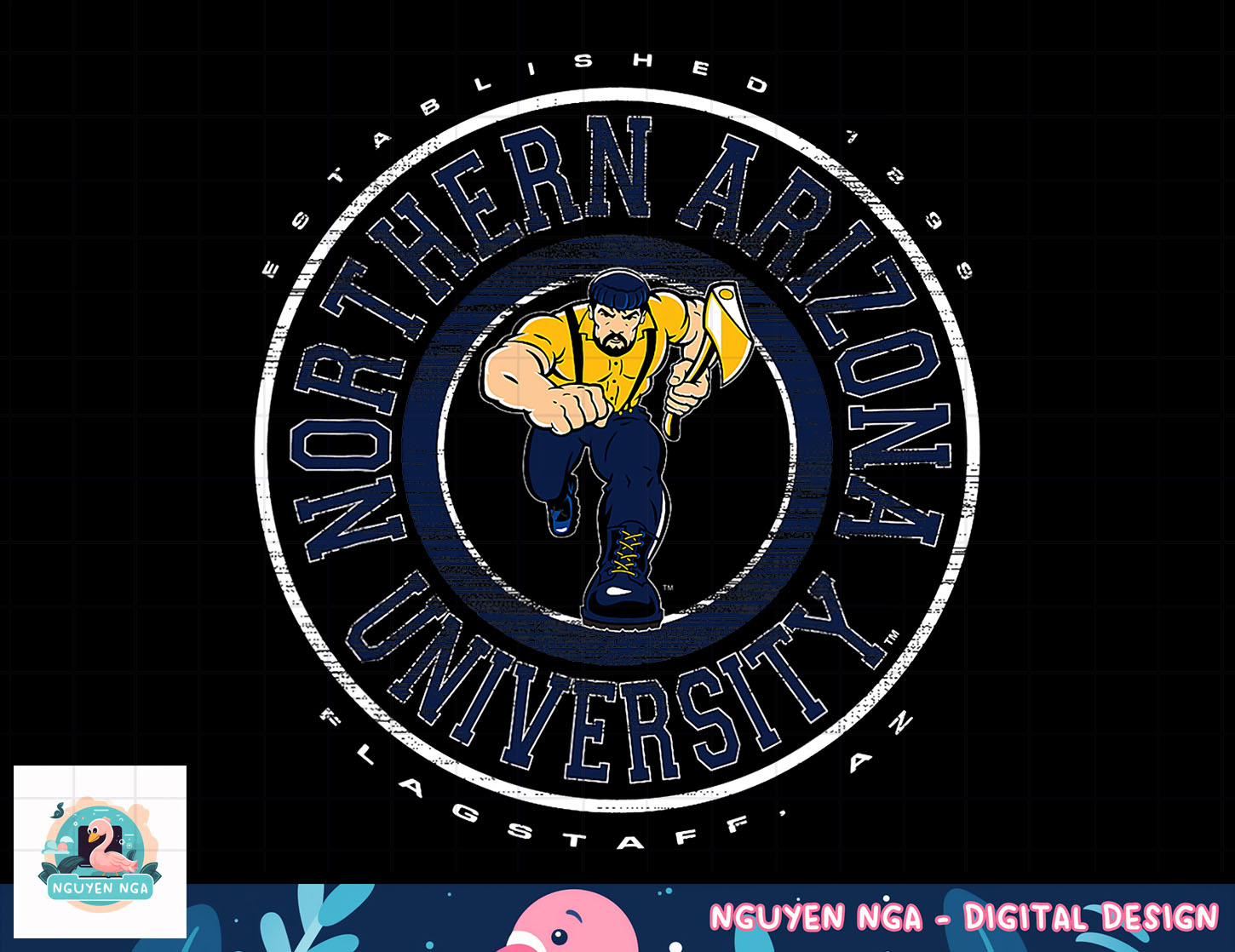 Northern Arizona Lumberjacks Showtime Gray png, sublimation - Inspire ...