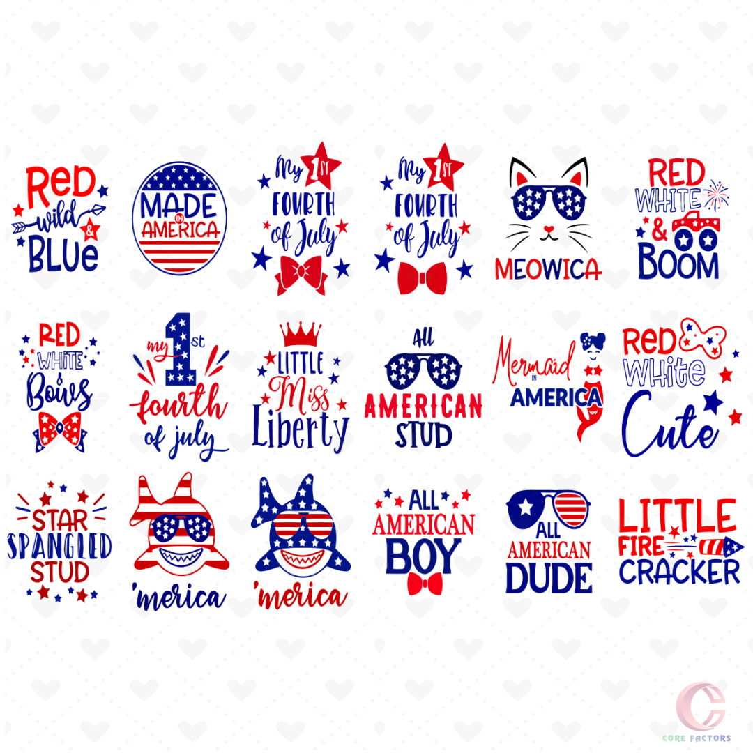 Independence Day Bundle Svg, Fourth Of July Svg, America Fla | Inspire ...