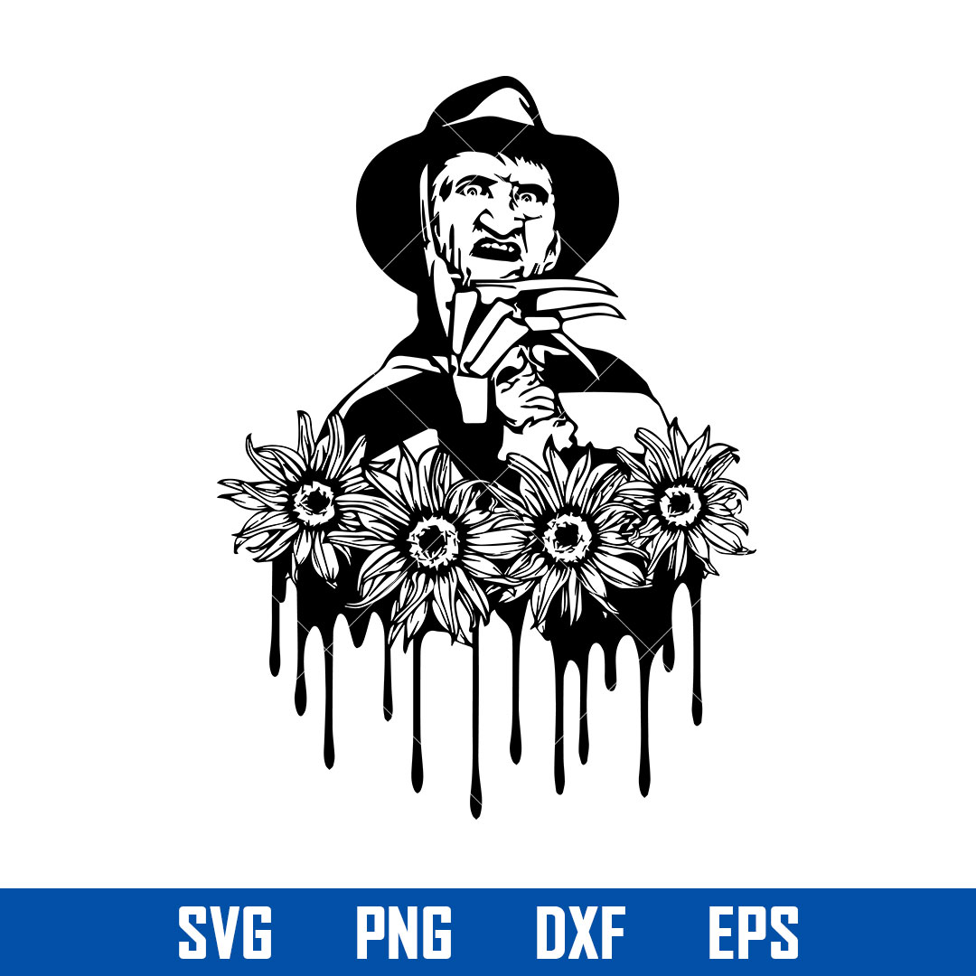 Freddy Krueger Flower Svg, Freddy Krueger Svg, Horror Movie | Inspire ...