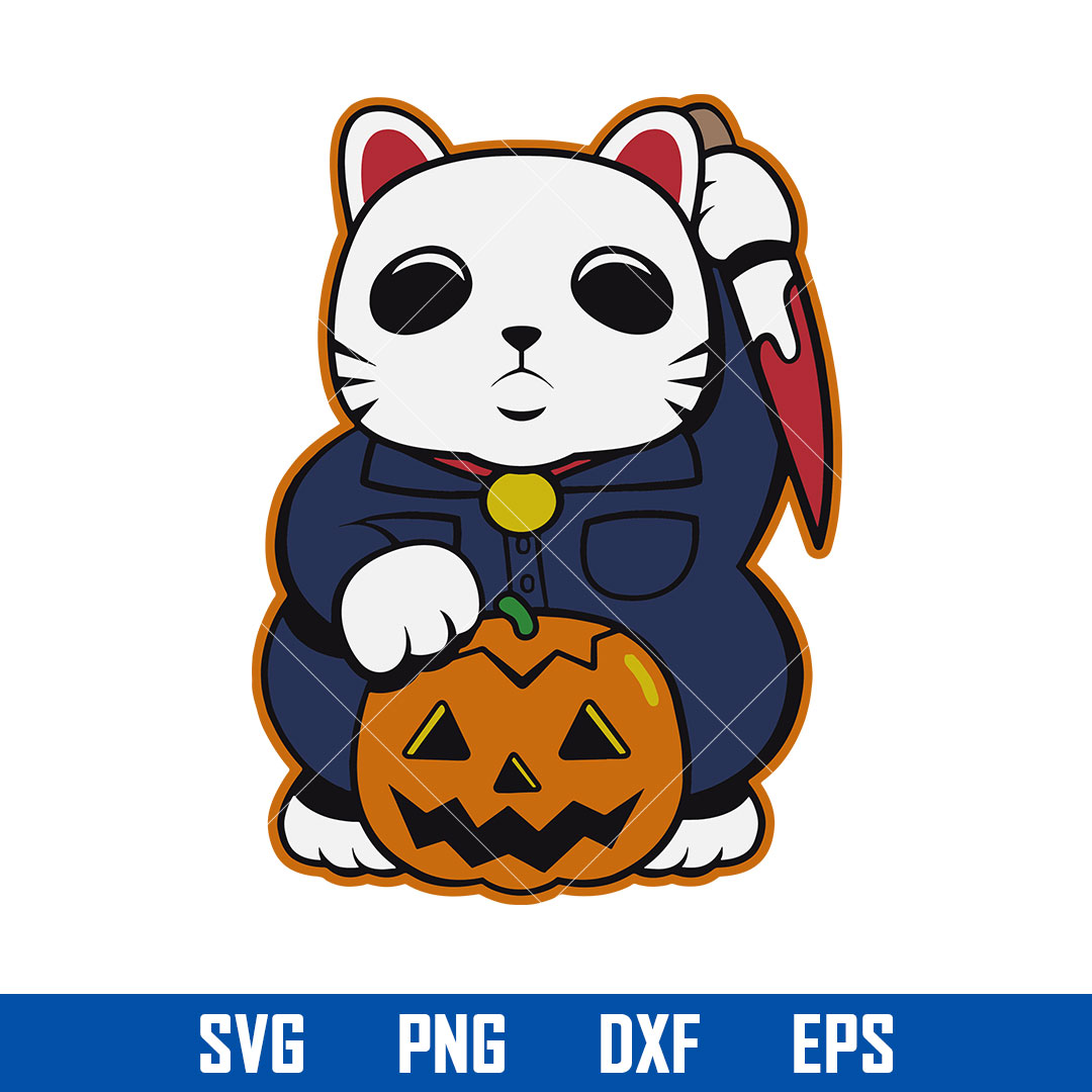 Michael Myers Cat Halloween Svg, Michael Myers Svg, Horror M | Inspire ...