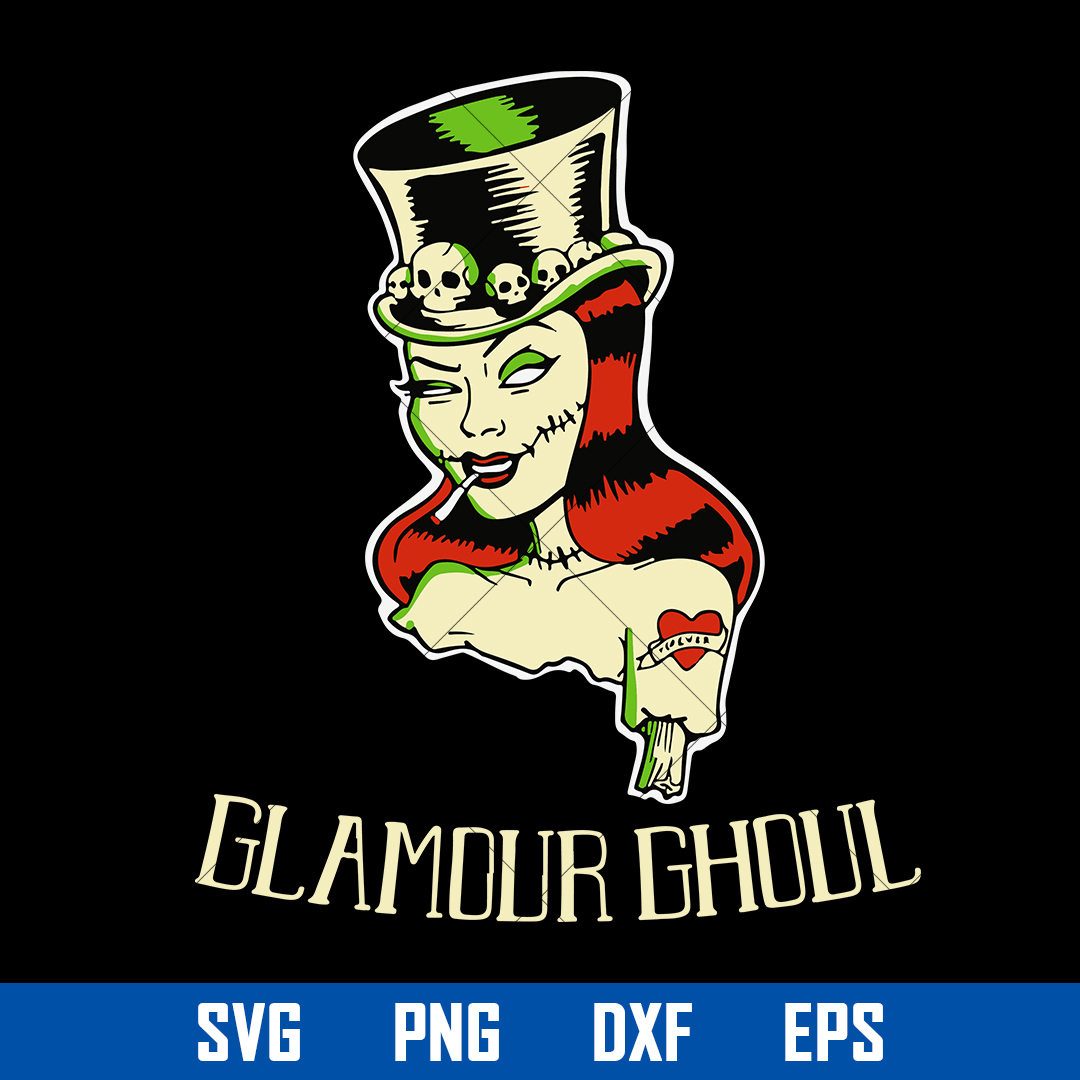 Psychobilly Horror Halloween Glamour Ghoul Svg, Horror Movie | Inspire ...