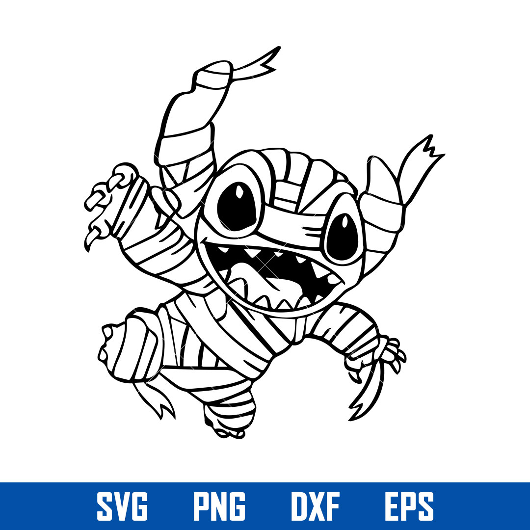 Stitch mummy Horror Halloween Svg, Stitch Svg, Halloween Svg | Inspire ...