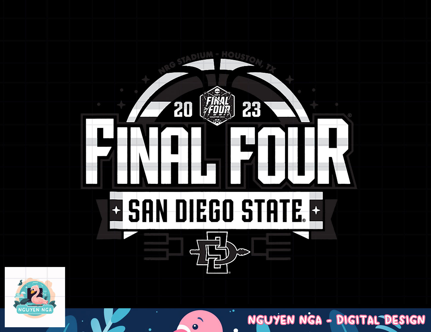 San Diego State Aztecs Final Four 2023 Basketball Bold Red - Inspire Uplift