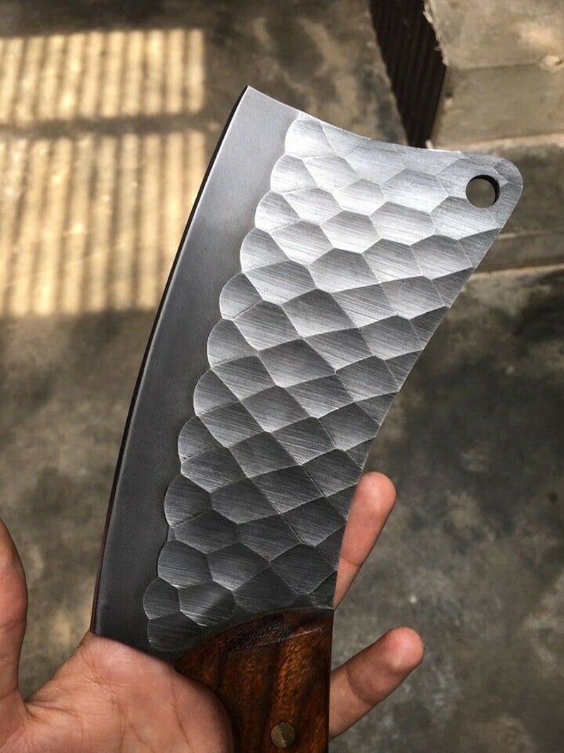Custom Handmade Full Tang Carbon Steel Cleaver Chopper Knife | Inspire ...