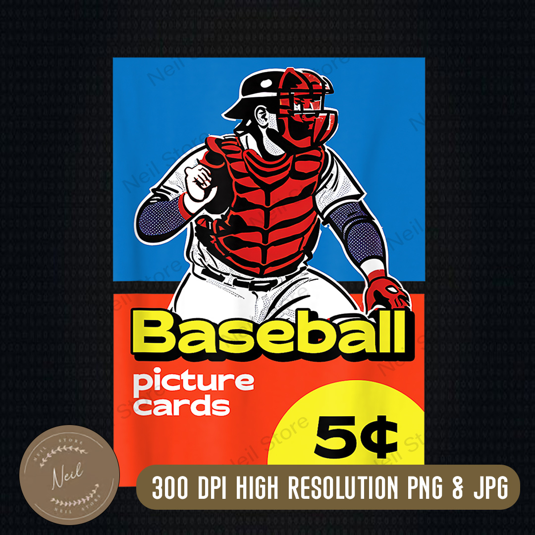 Retro Baseball Card Wax Pack png, Inspired Design Graphic pn | Inspire ...