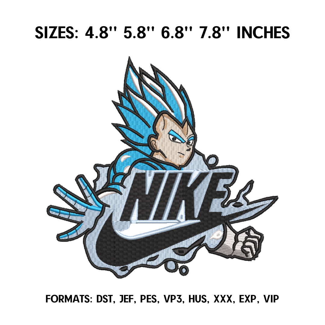 Super Saiyan Blue Goku Embroidery Design File, Dragon Ball A | Inspire ...