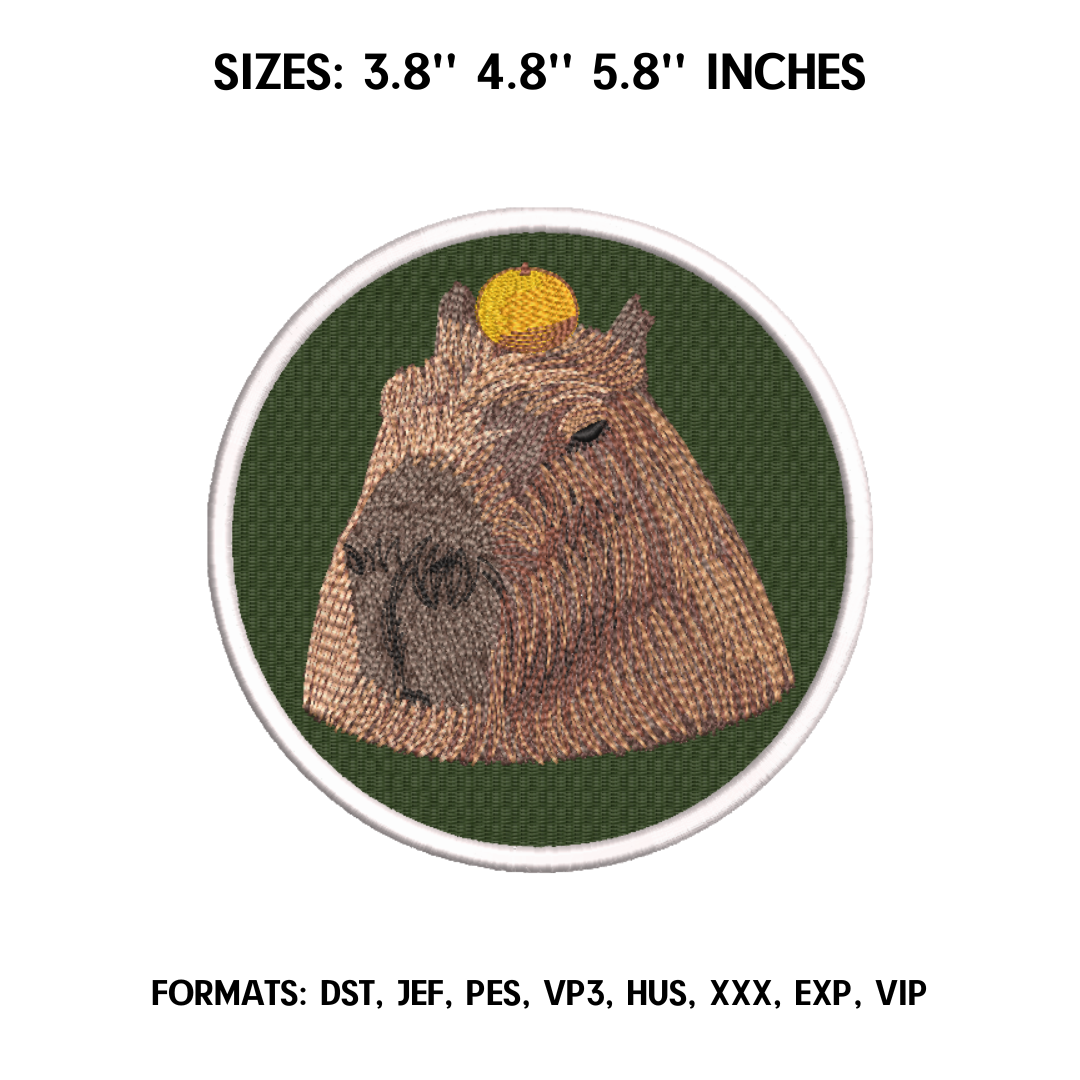 Capybara Ok I Pull U Embroidery Design File Pes, Art Embroid - Inspire ...