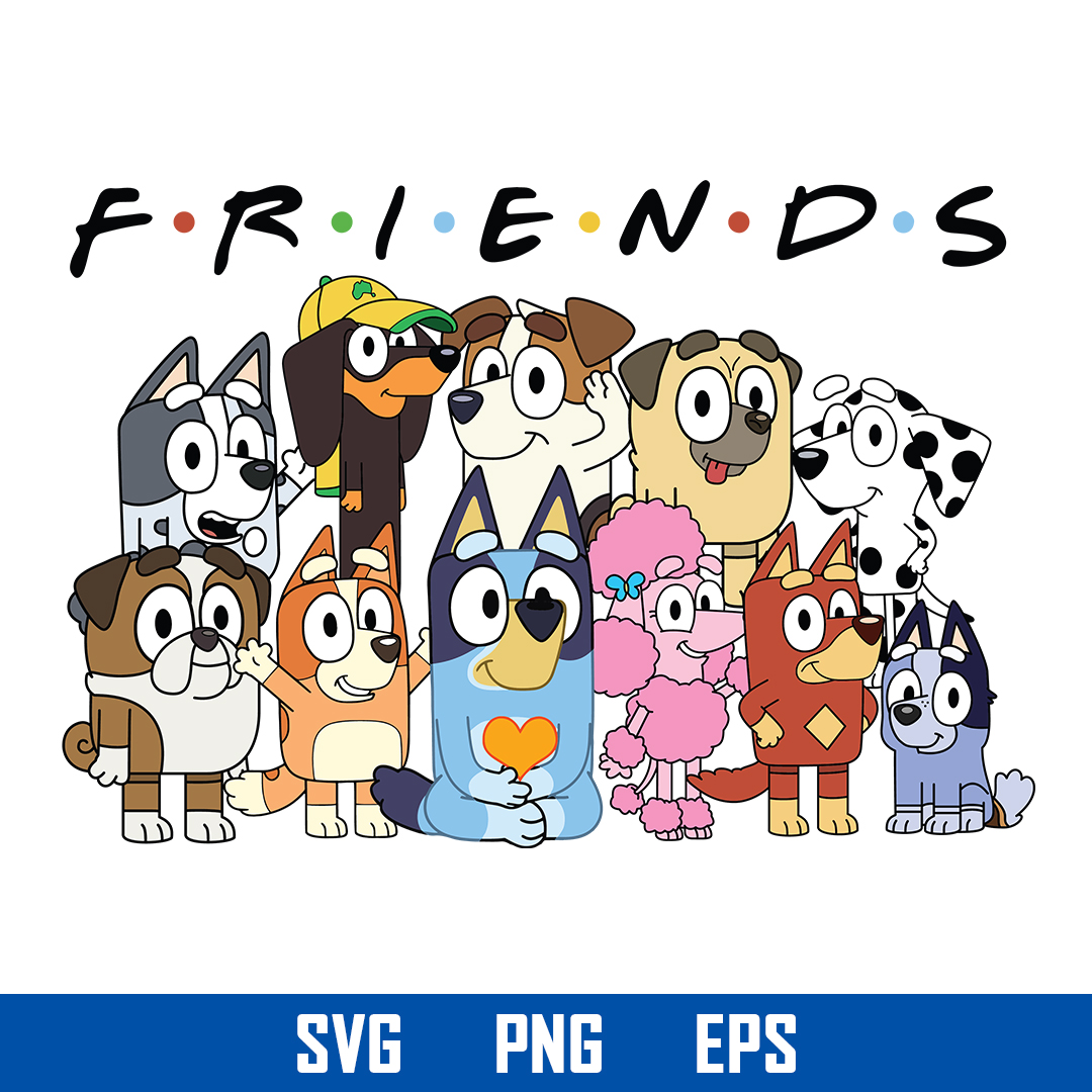 Bluey Friends Dog Heeler Svg, Bluey Dog Svg, Cartoon Svg, Pn - Inspire ...