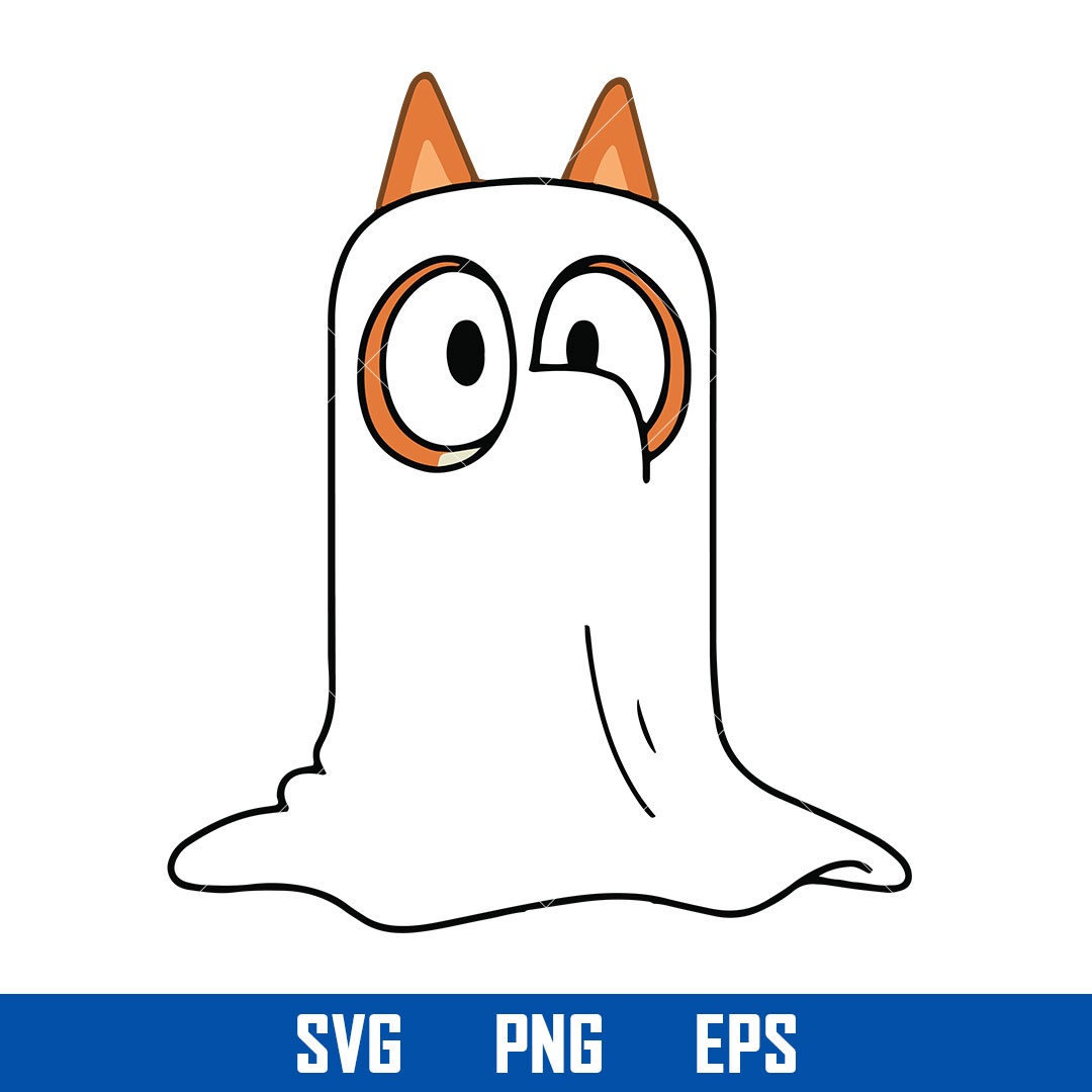 Bingo Ghost Halloween Svg, Bluey Bingo Svg, Bluey Halloween | Inspire ...