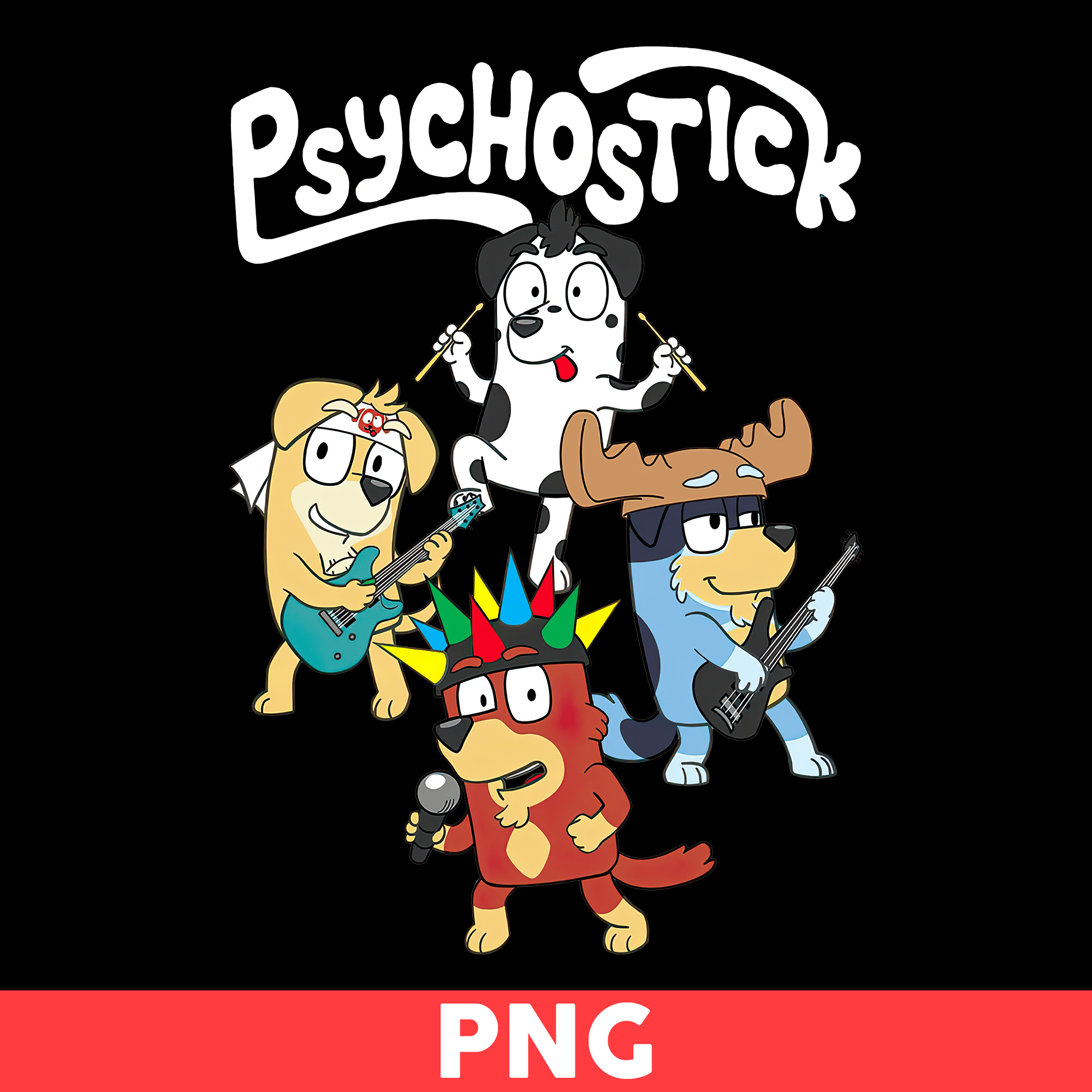 Bluey Psychostick Png, Psychostick Png, Blueys Band Png, Blu | Inspire ...