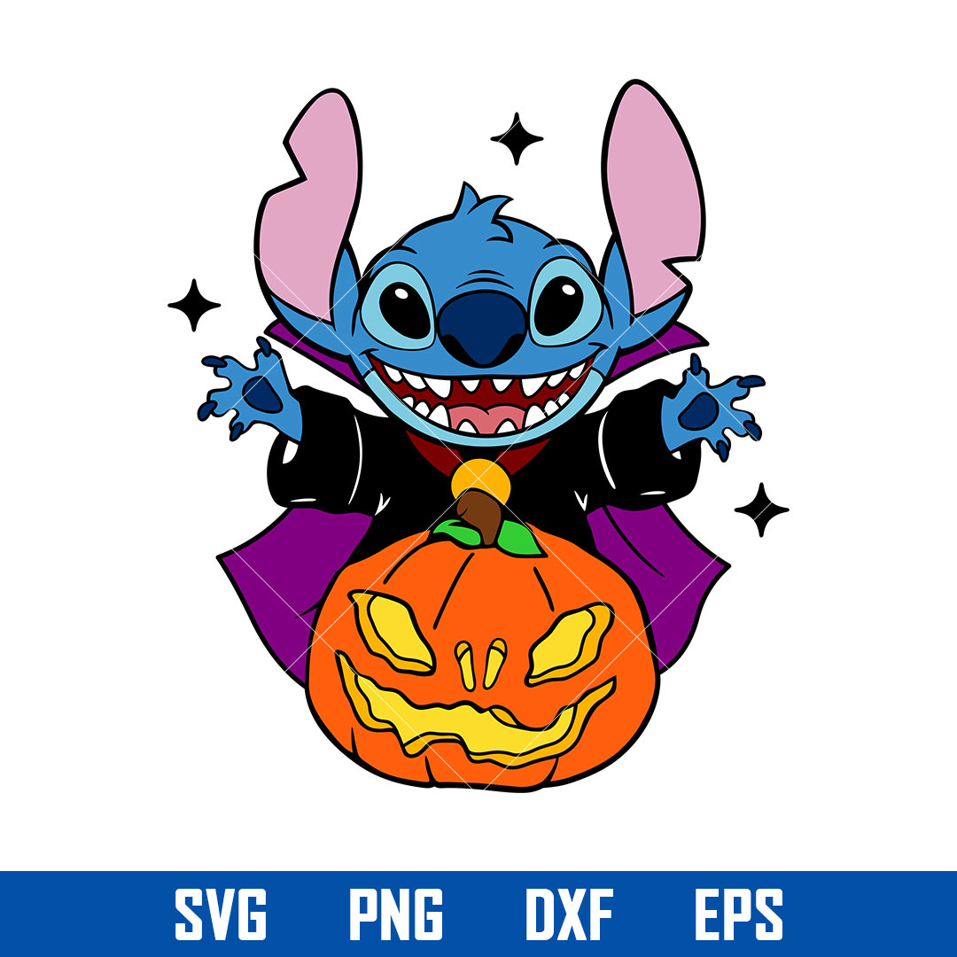 Stitch Vampire Svg, Dracula Stitch Halloween Svg, Stitch Hal - Inspire ...