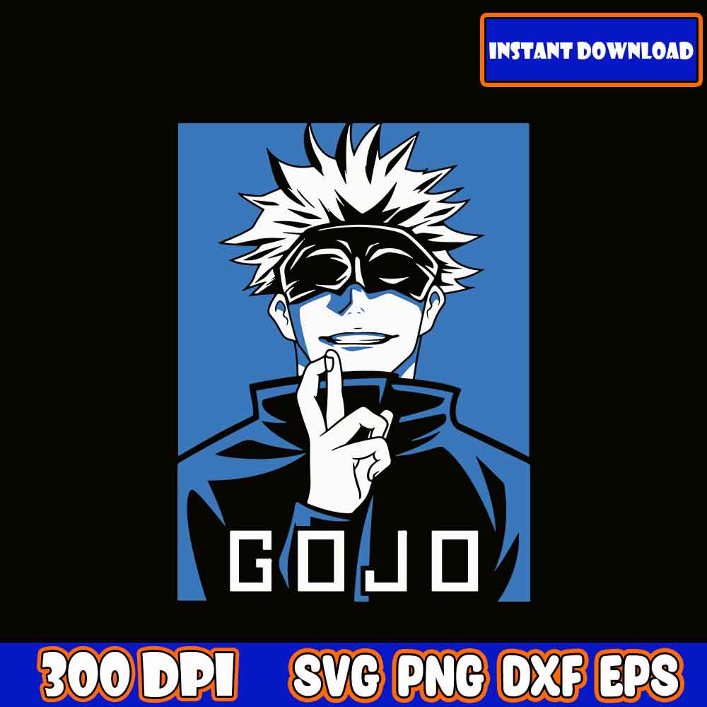 Gojo-Satoru-Svg, Anime Cutfile, Anime Clipart, Anime Print, - Inspire ...