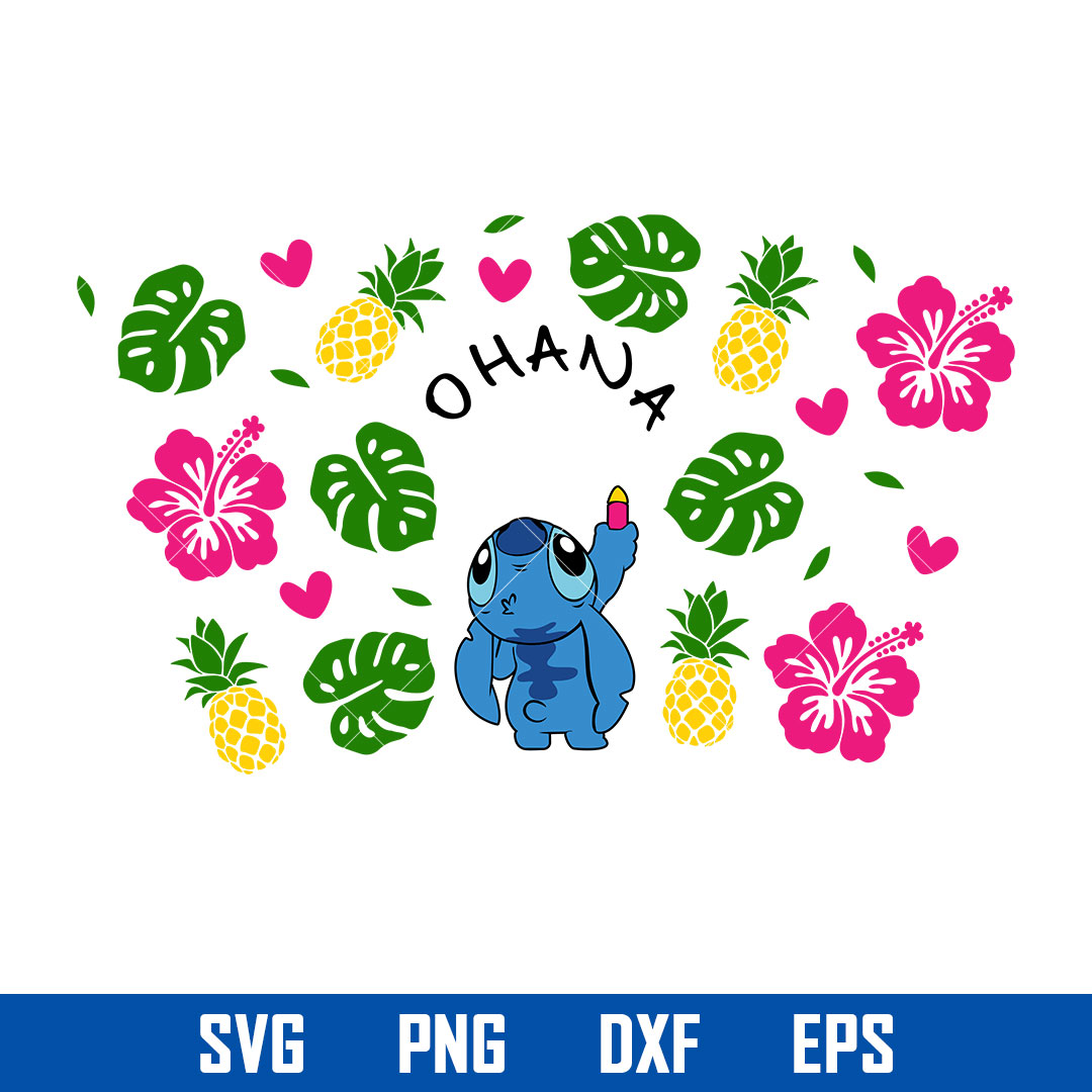 Ohana Stitch Summer Full Wrap Svg, Ohana Stitch Svg, Stitch | Inspire ...