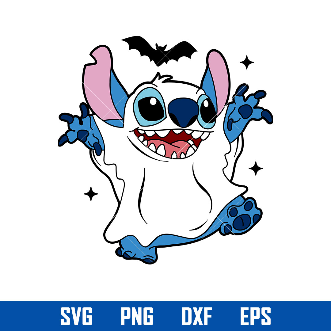 Stitch Ghost Svg, Stitch Halloween SVG, Disney Halloween Svg | Inspire ...
