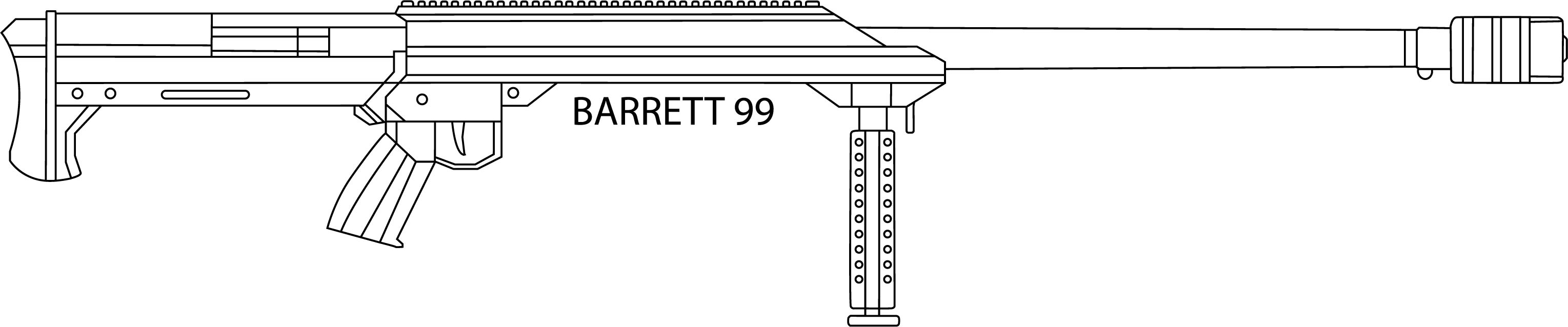 BARRETT 99 GUN LINE ART vector file laser engraving, cnc rou | Inspire ...