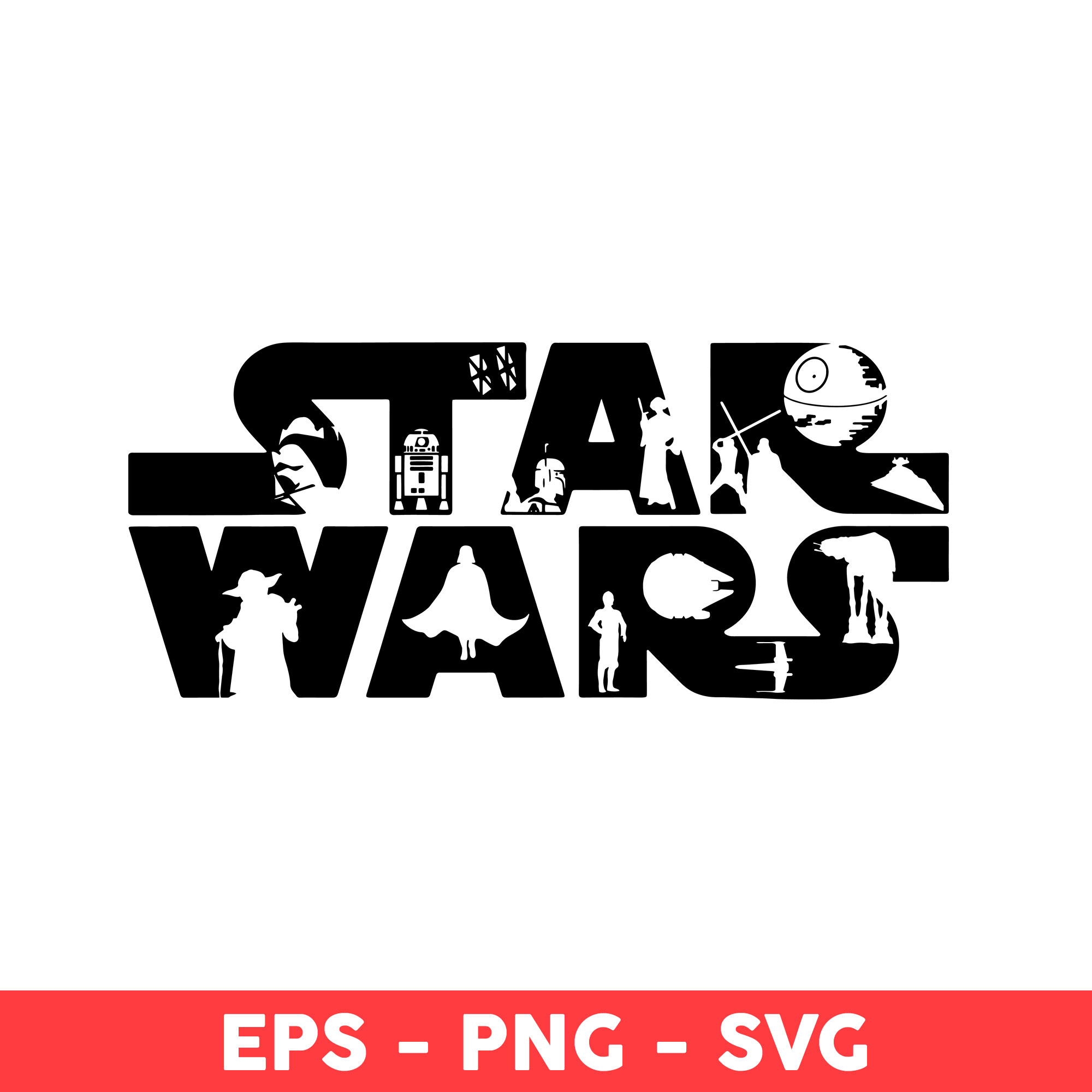 Star Wars Logo Svg, Star Wars Character Svg, Star Wars Svg, | Inspire ...