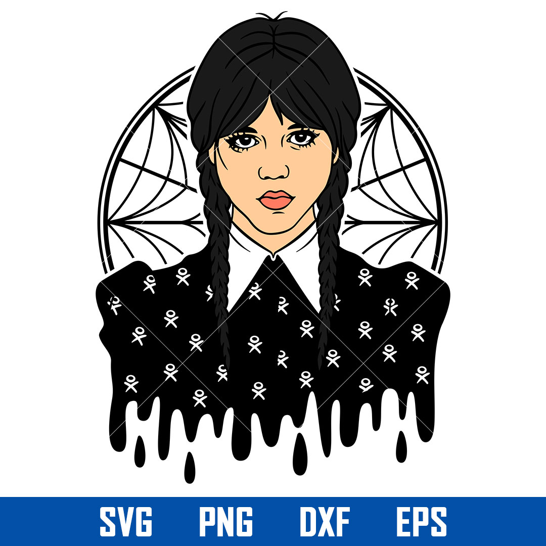 Wednesday Addams Drip Svg, Addams Family Svg, Wednesday Adda | Inspire ...