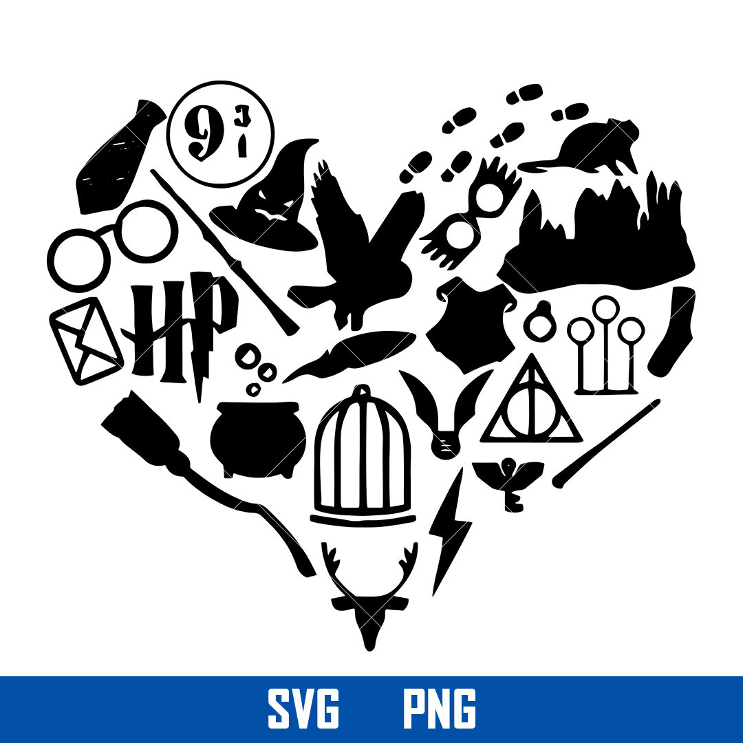 Harry Potter Heart Svg, Harry Potter Svg, Harry Potter Cricu | Inspire ...