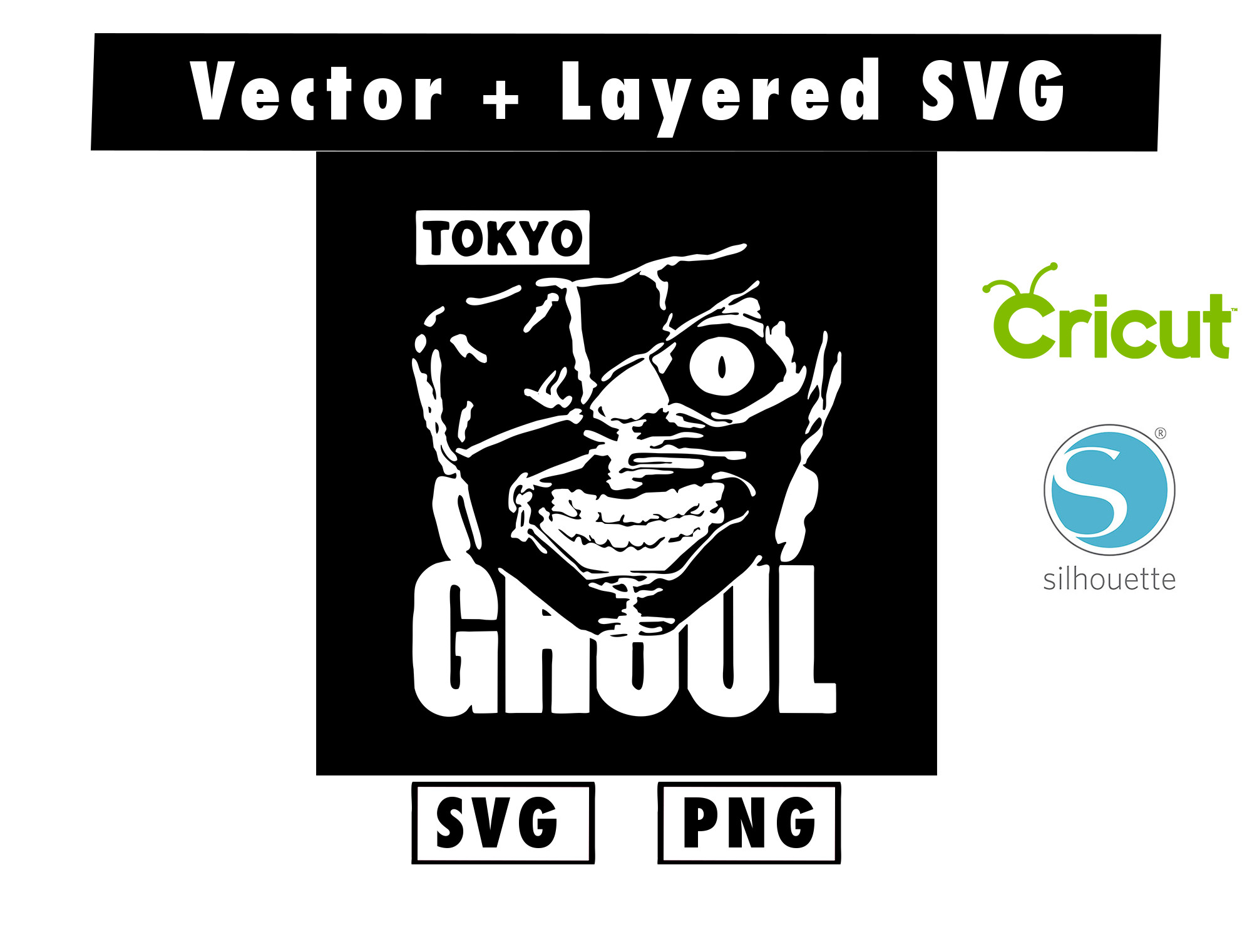 Tokyo Ghoul svg & png files for cricut machine , anime svg , - Inspire ...
