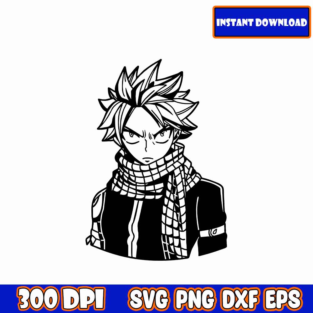 Natsu-Dragneel Svg Naturo Svg, Sensei Svg, Manga SVG, Japane - Inspire ...