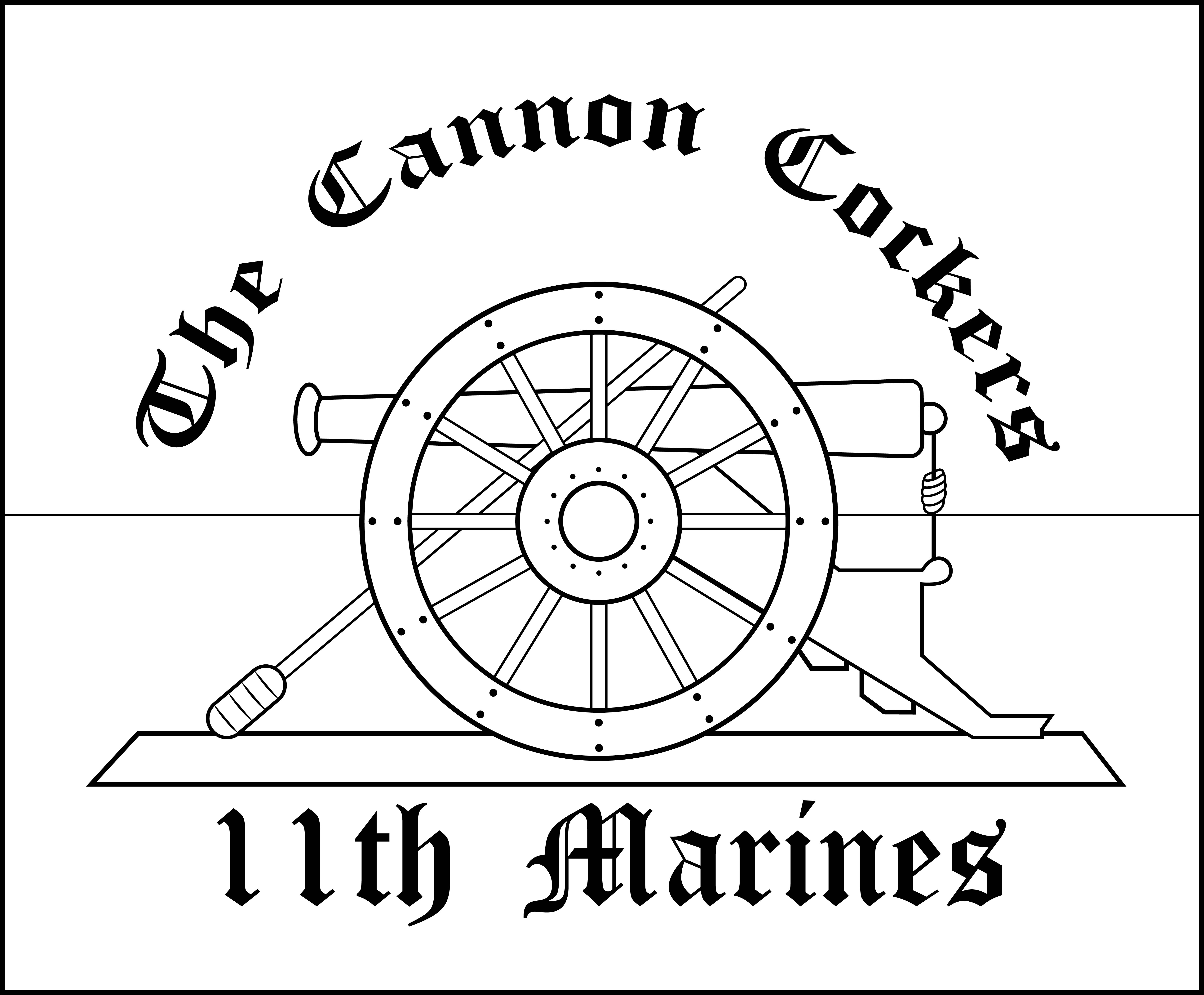The Cannon Cockers 11th Marines vector file for laser engrav | Inspire ...