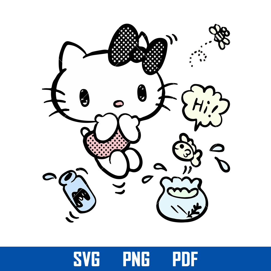 Hello Kitty Svg, Kawaii Kitty Cat Svg, Hello Kitty Cricut Sv | Inspire ...