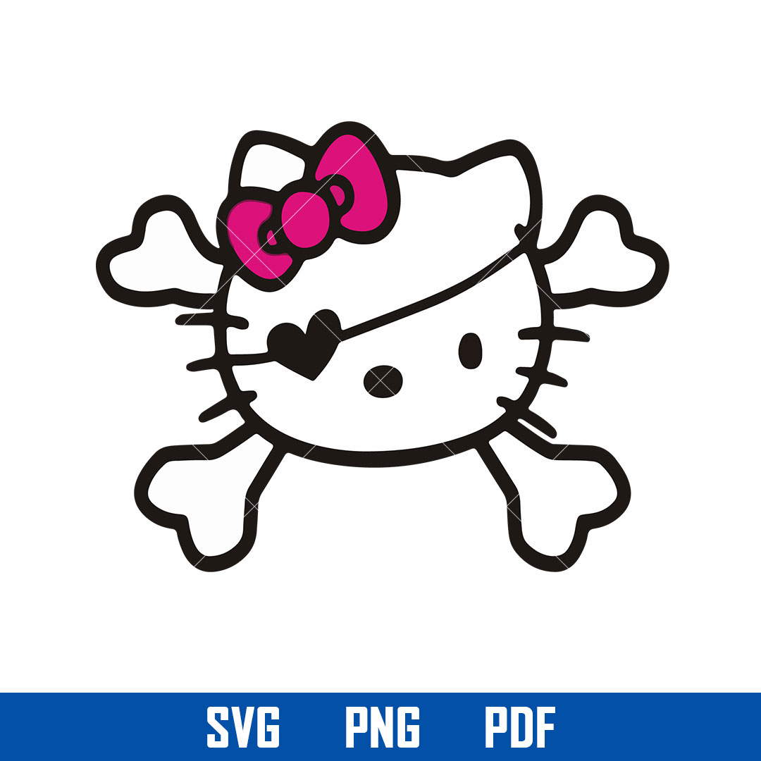 Hello Kitty Pirates Svg, Kawaii Kitty Cat Svg, Sanrio Svg, H | Inspire ...