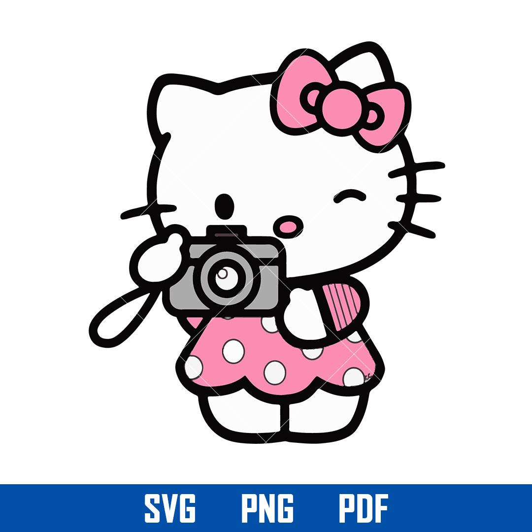 Hello Kitty Svg, Kawaii Kitty Cat Svg, Sanrio Svg, Hello Kit | Inspire ...