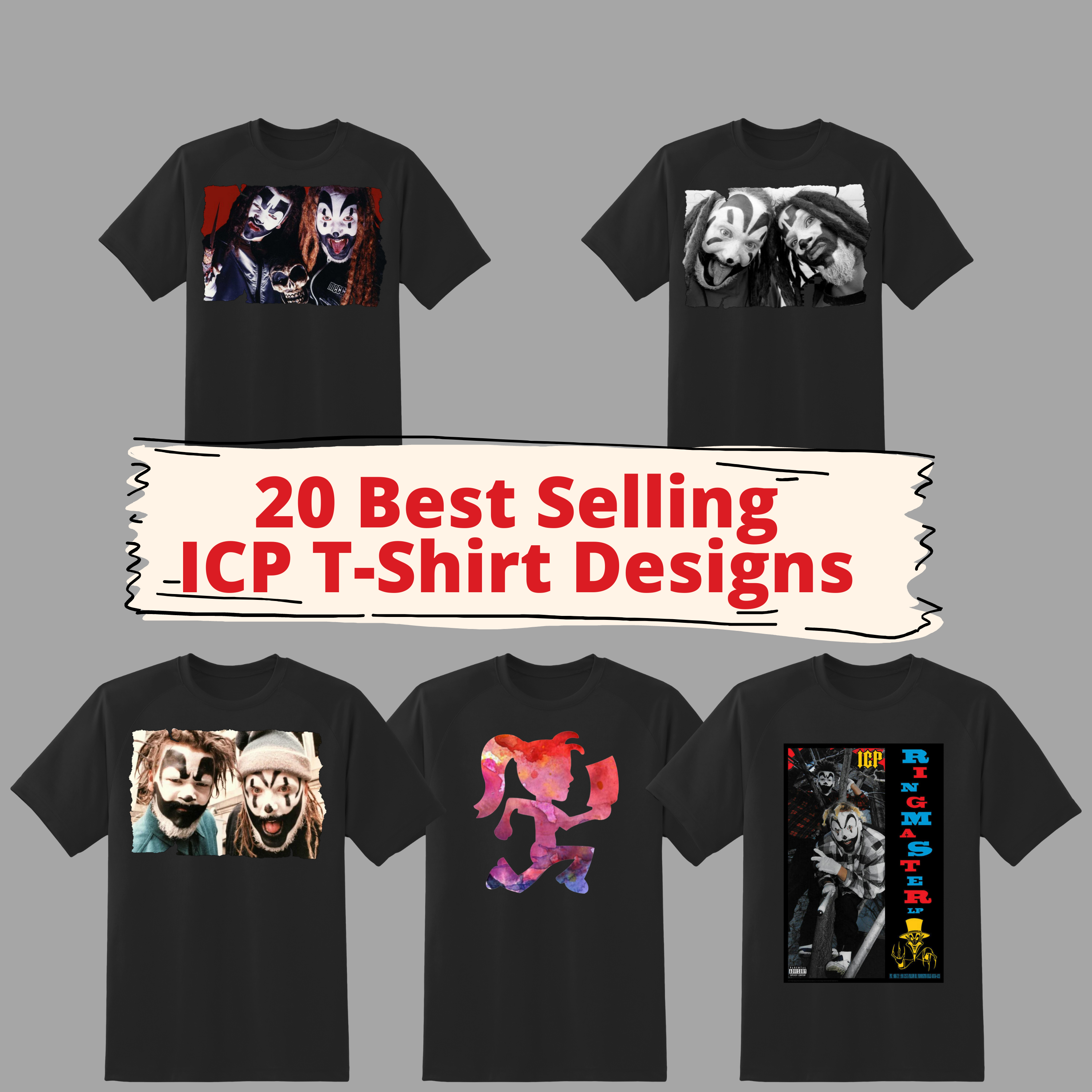 20 ICP Insane Clown Posse T-Shirt Design Bundle - PNG Images | Inspire ...