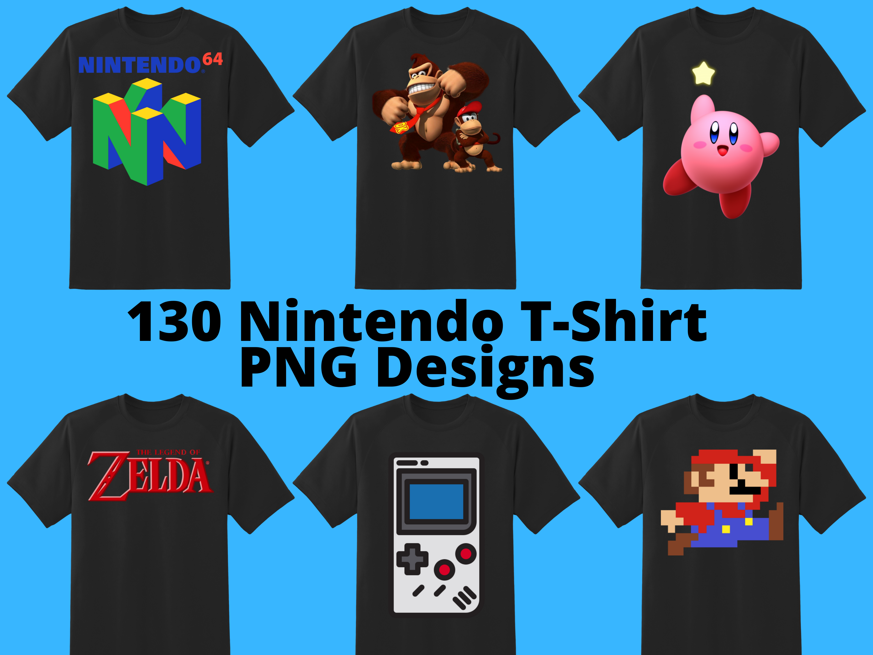 130 Video Games T-Shirt Design Bundle - PNG Images With Tran - Inspire ...