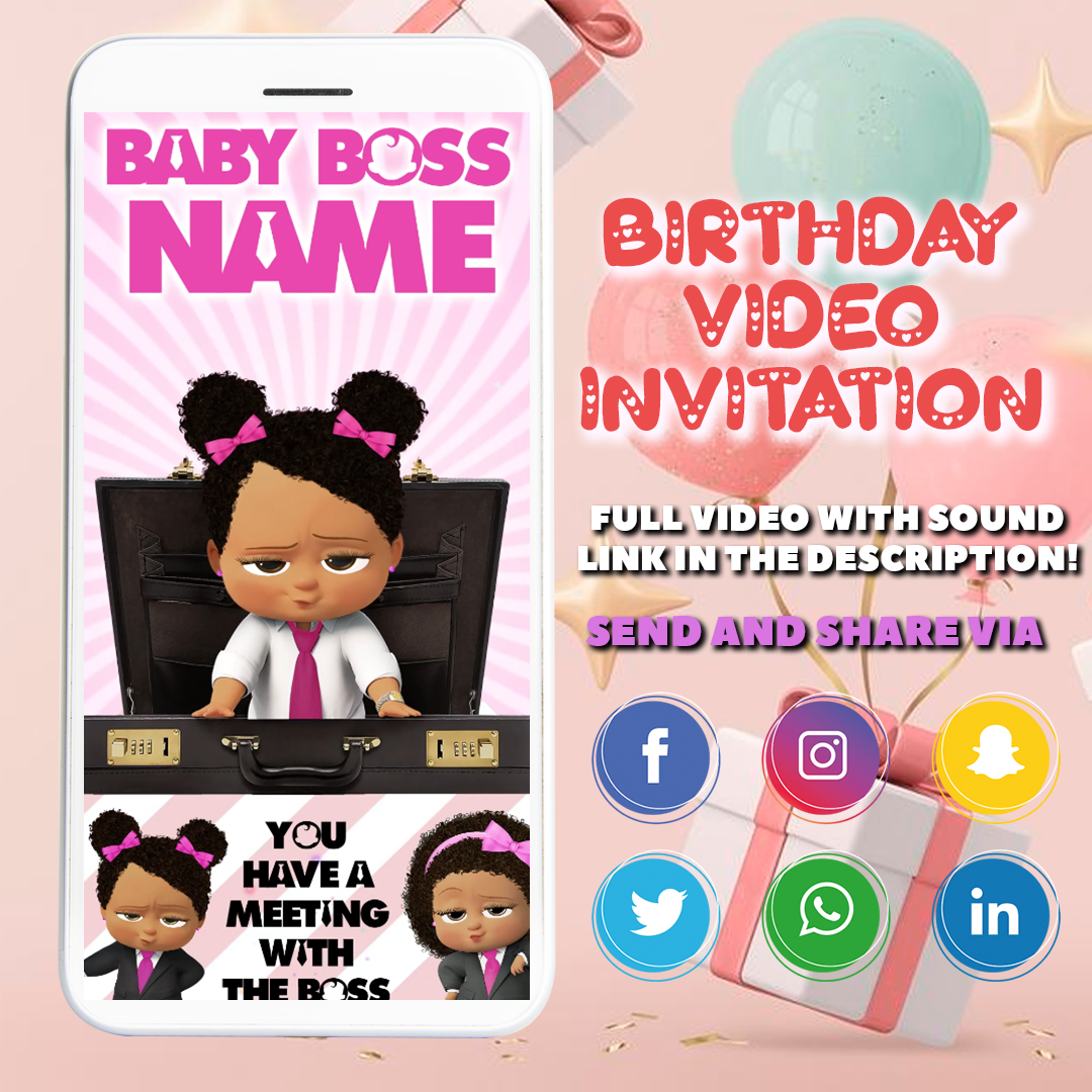 Boss Baby Video Invitation, Personalized Animated Invitation - Inspire ...