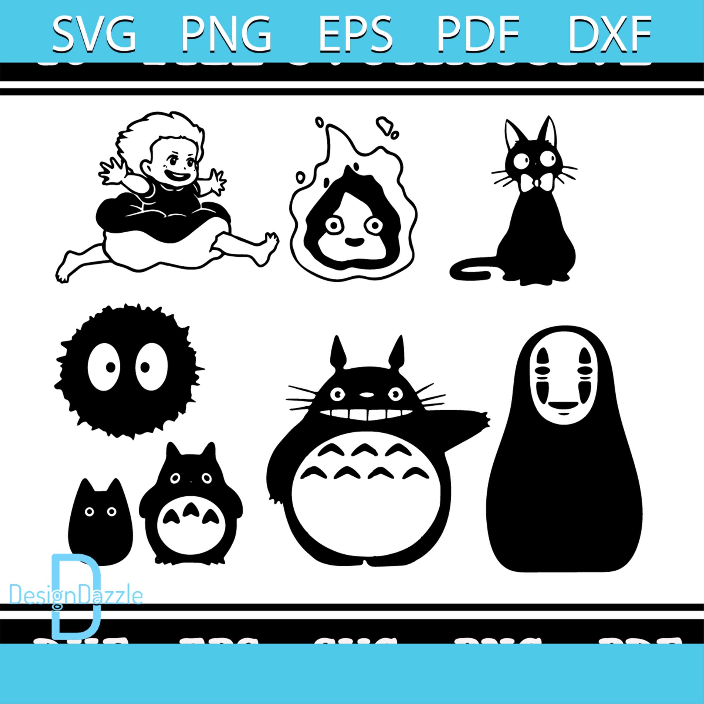 Funny Cartoon Character Bundle SVG Files Silhouette DIY Craf - Inspire ...