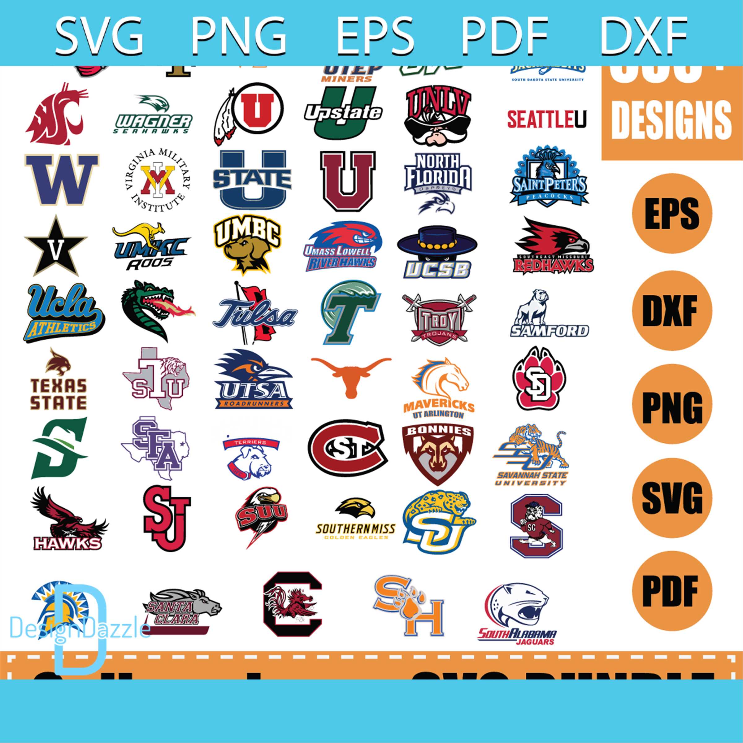 Sport University Team Logos Bundle Best SVG Cutting Files | Inspire Uplift