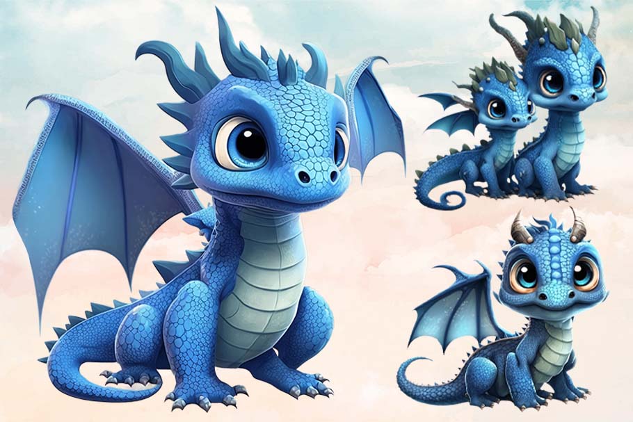 Blue Dragons Clip Art Image Png | Inspire Uplift