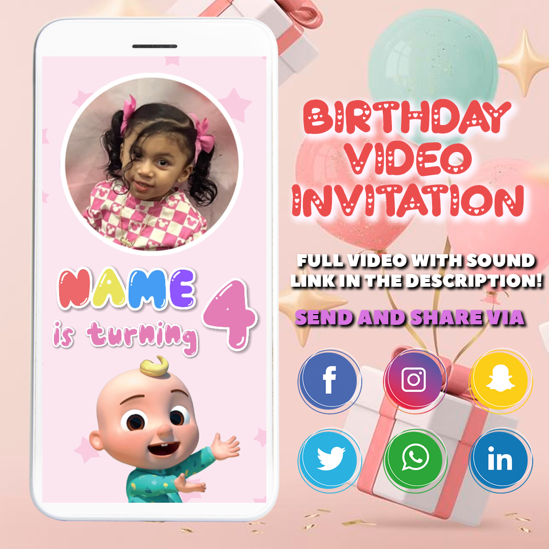 Animated Video Birthday Invitation | Animated Video Invitati | Inspire ...