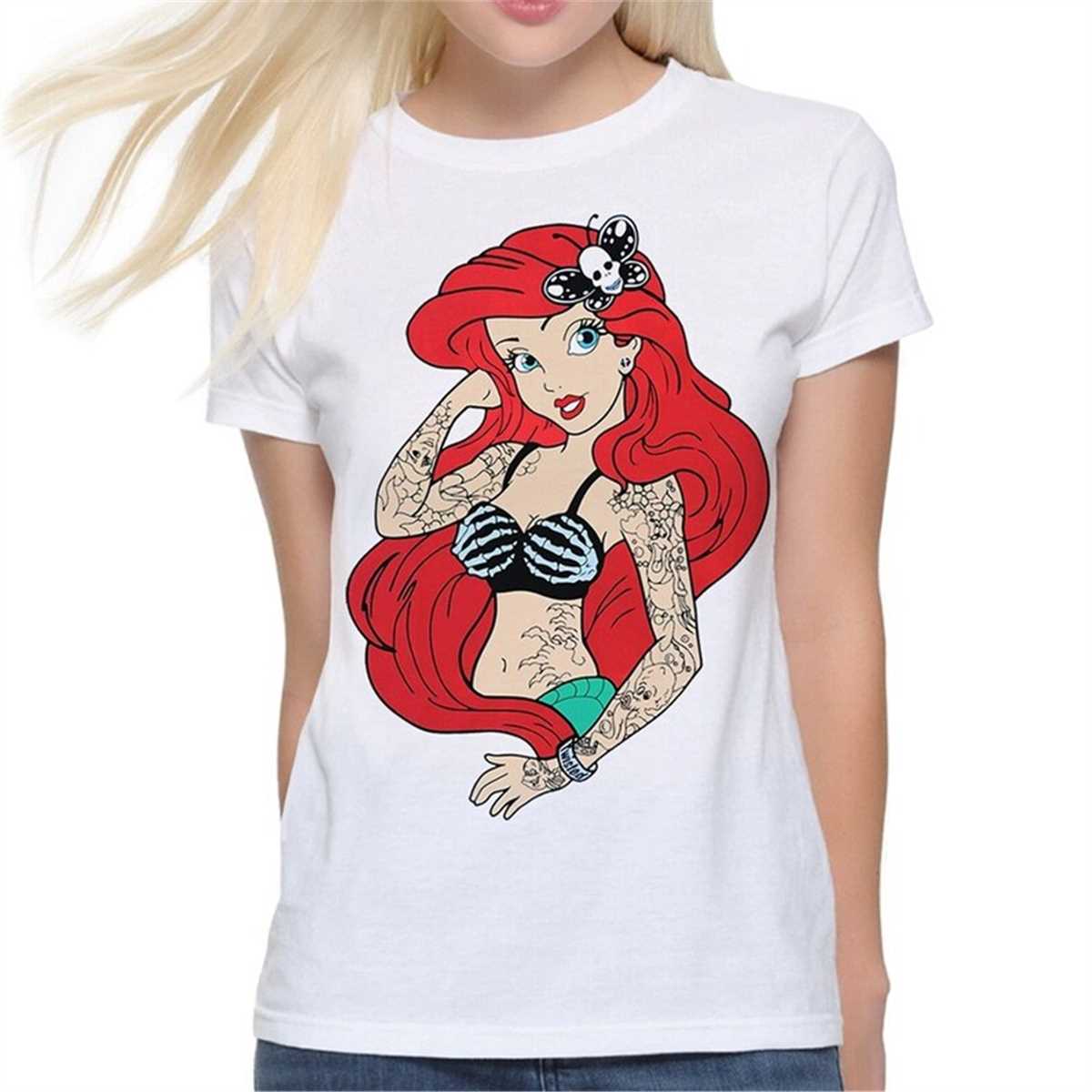 The Little Mermaid Ariel Rock n Roll T-Shirt / Men's Women's - Inspire ...