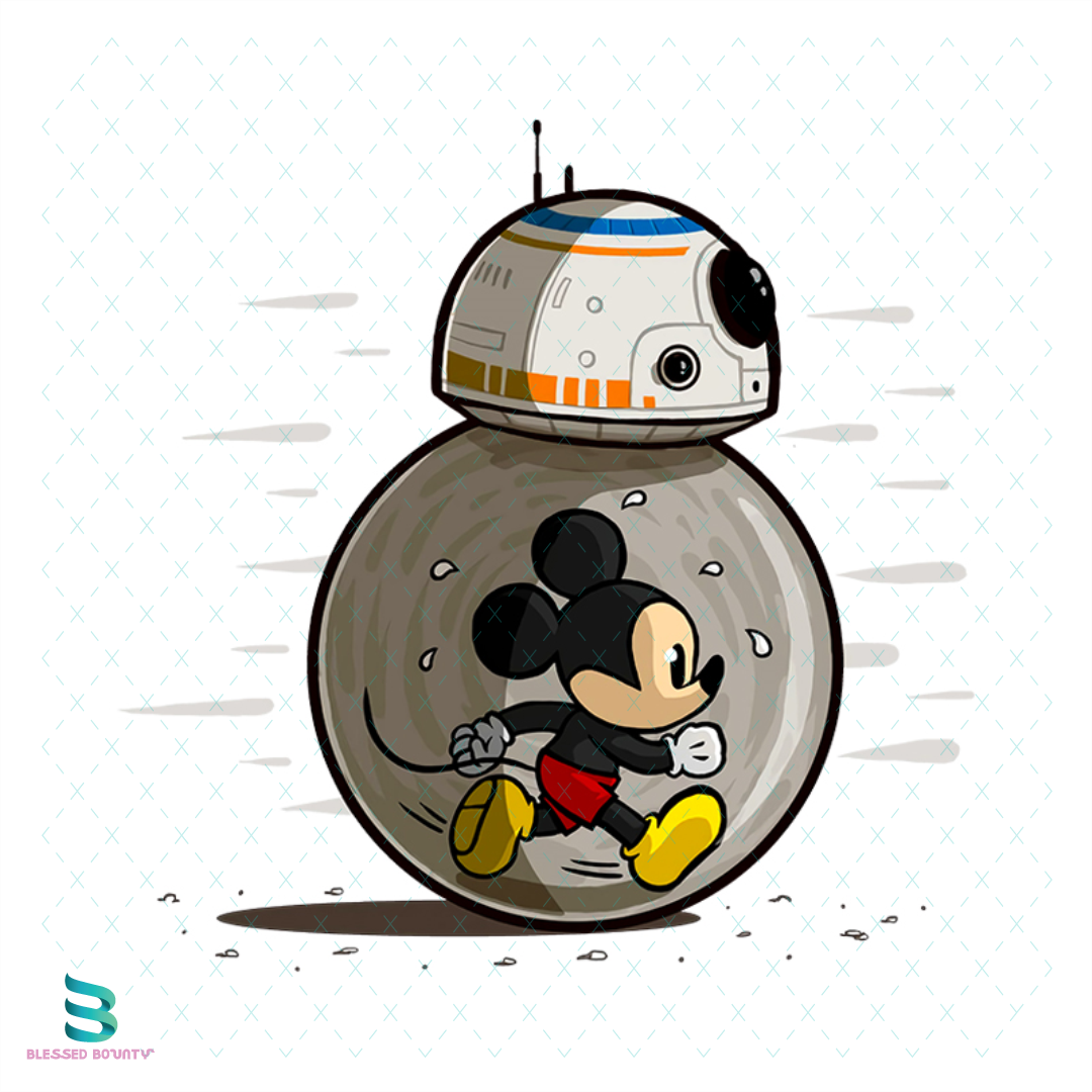 Now Bb8 And Mickey Mouse Roll Together Svg, Disney Svg, Disn | Inspire ...