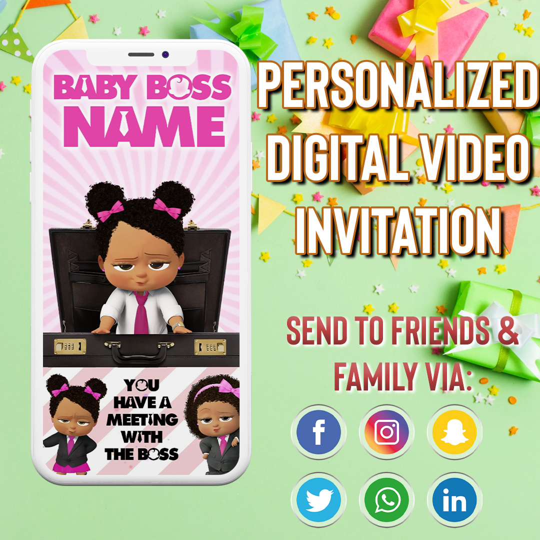 Boss Baby Video Invitation, Personalized Animated Invitation - Inspire ...