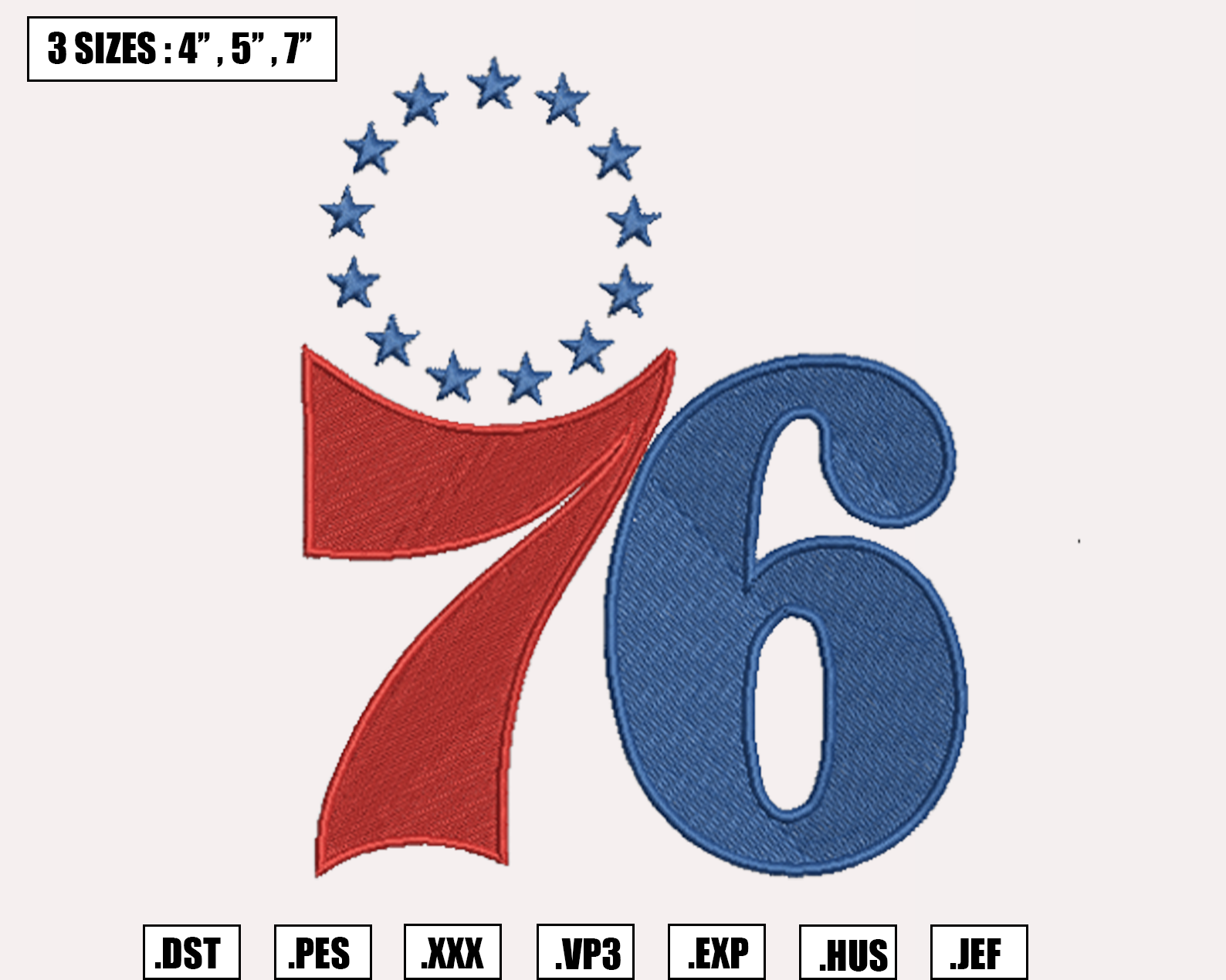 Philadelphia 76ers Embroidery Designs,NBA Logo Embroidery Fi | Inspire ...