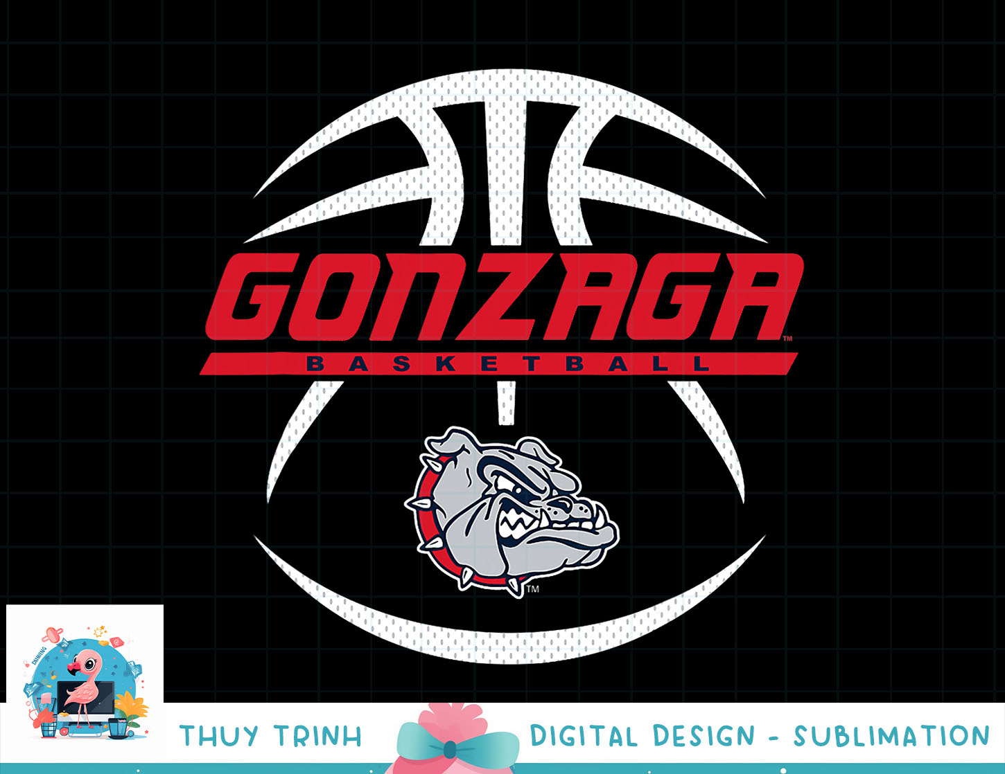 Gonzaga Bulldogs Basketball Rebound Logo Officially Licensed | Inspire ...