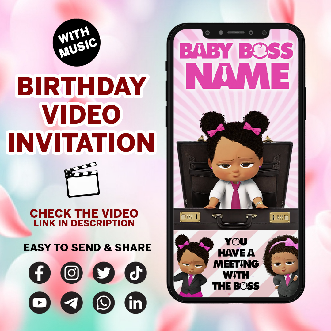 Boss Baby Video Invitation, Personalized Animated Invitation | Inspire ...