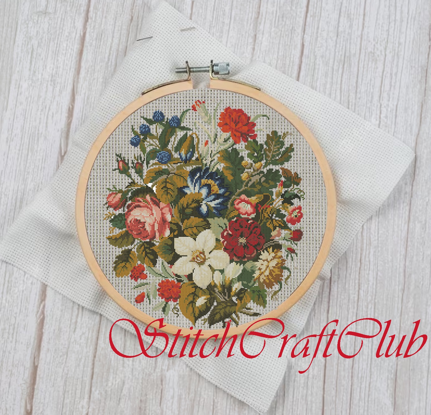 Vintage Cross Stitch Pattern PDF - Counted Sampler Flowers - | Inspire ...