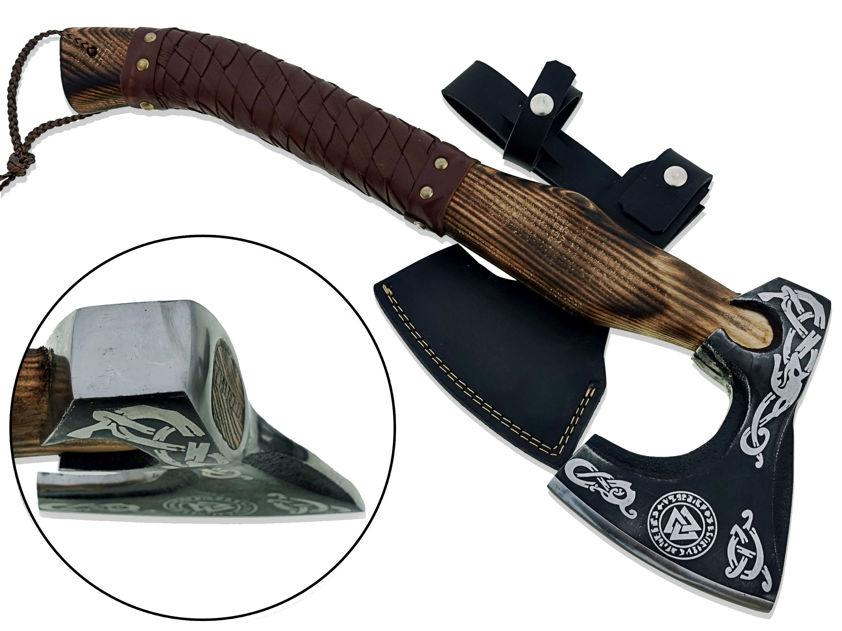 Custom Hand Made Carbon Steel Viking Axe - Inspire Uplift
