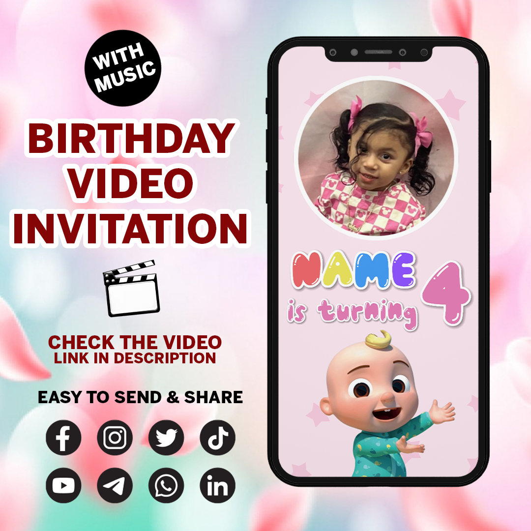 Animated Video Birthday Invitation | Animated Video Invitati | Inspire ...