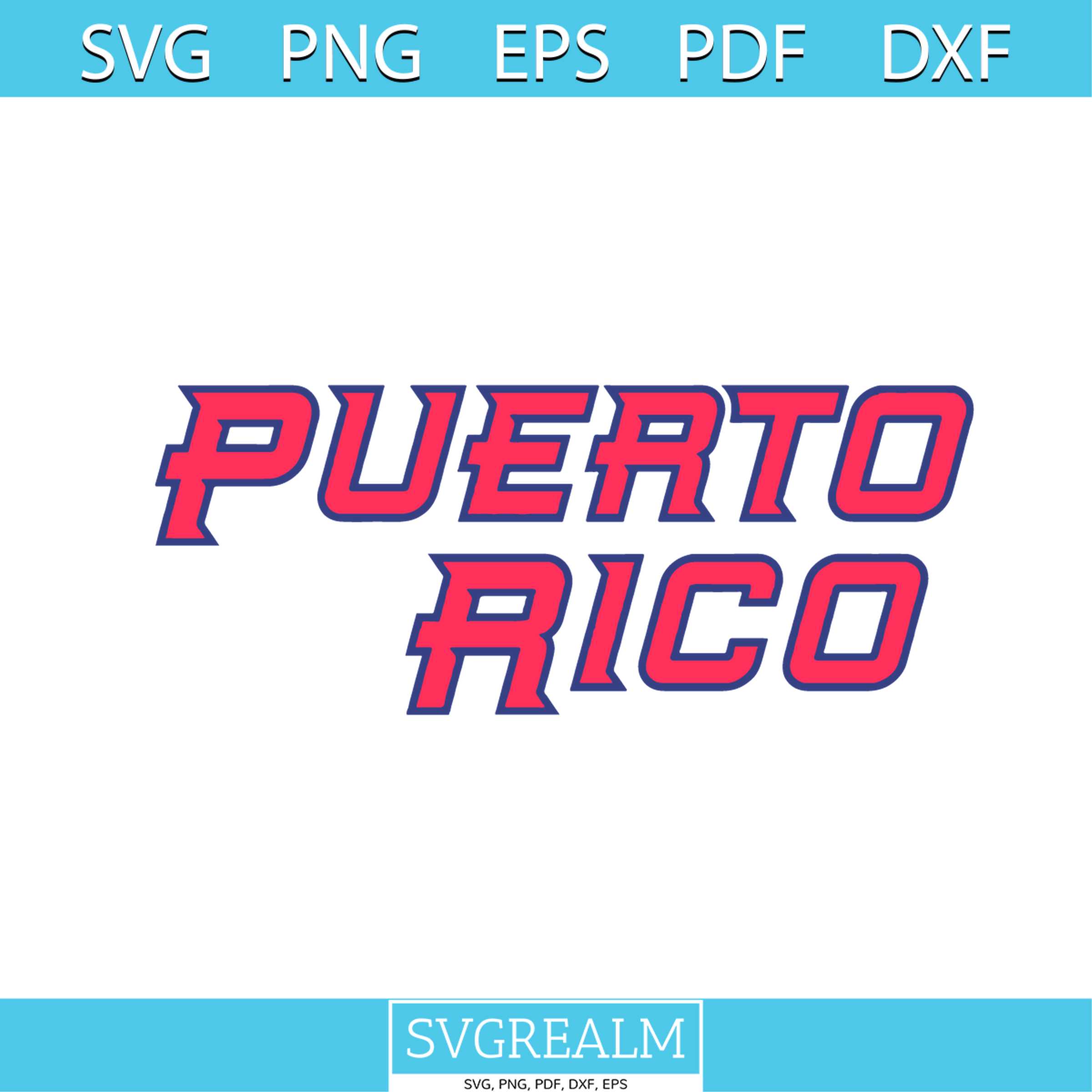 Puerto Rico World Classic Baseball Svg | Inspire Uplift